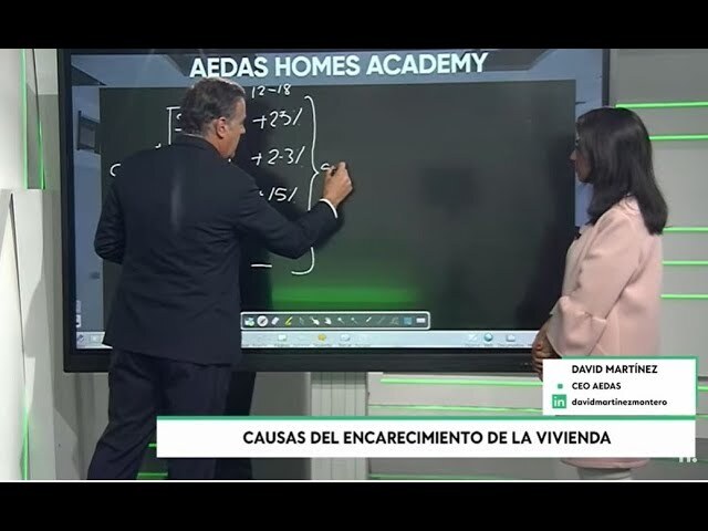 En la pizarra de Aedas Homes: Desglosamos los elementos del precio de la vivienda - Negocios TV